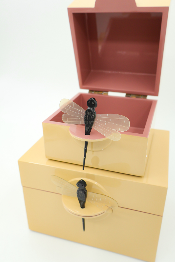Yellow Lacquered Dragonfly Box – EK Home
