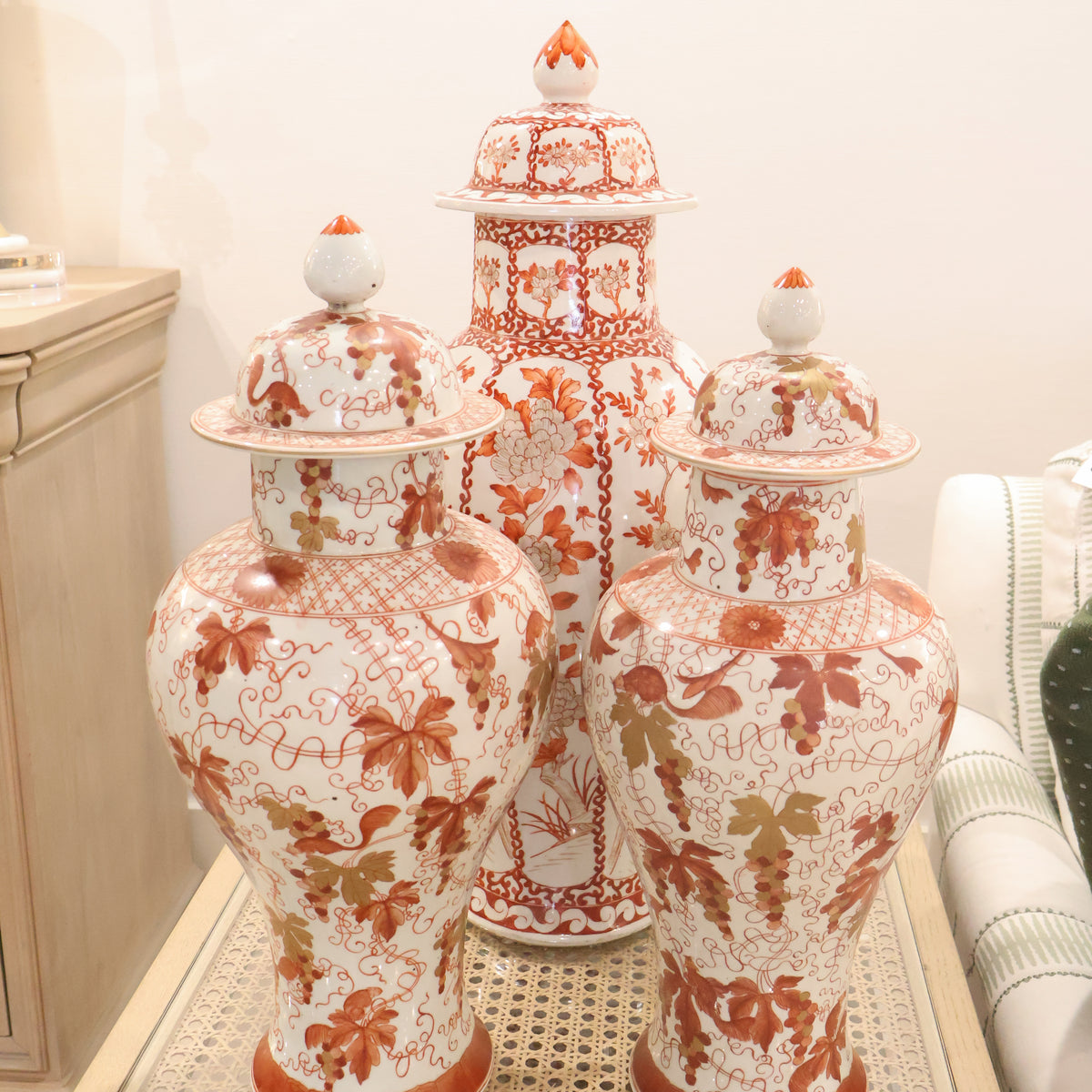 Large Rust Ginger Jar – EK Home