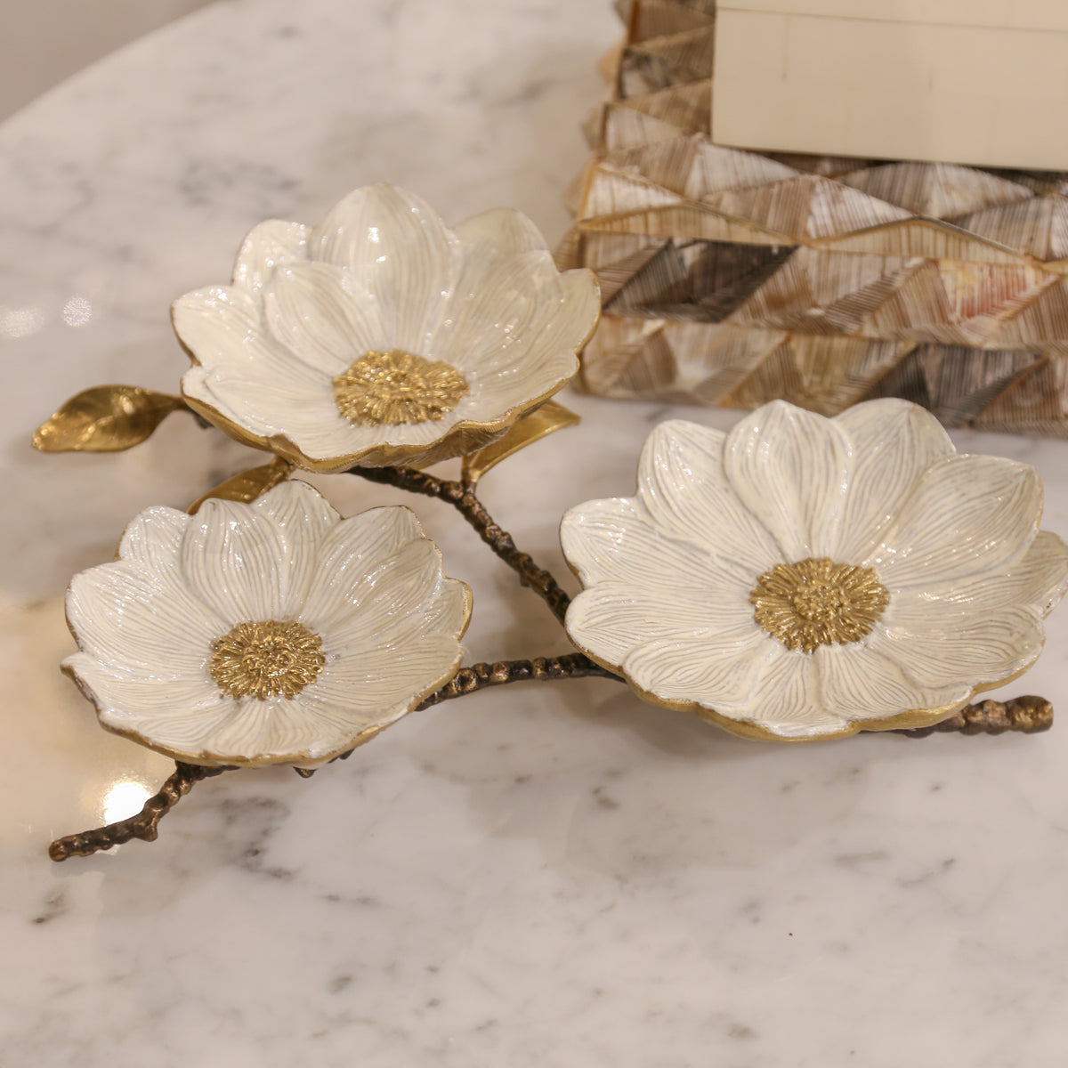 Vintage Bloom Triple Dish – EK Home
