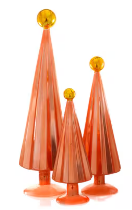 25-Cody Foster Pleated Christmas Trees Grapefruit/Amber – EK Home
